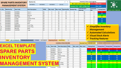 Excel Template Spare Parts Inventory Management System (IMS) – Smart ...