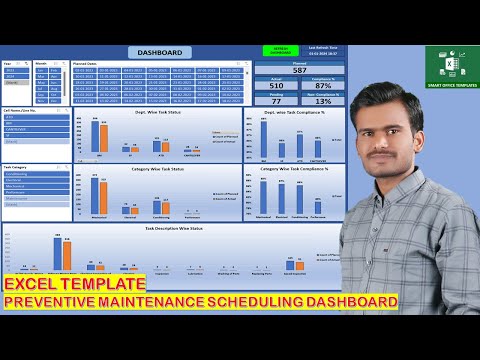 Excel Template Preventive Maintenance Scheduling with Dashboard V.2 – Smart Office Template (INR)